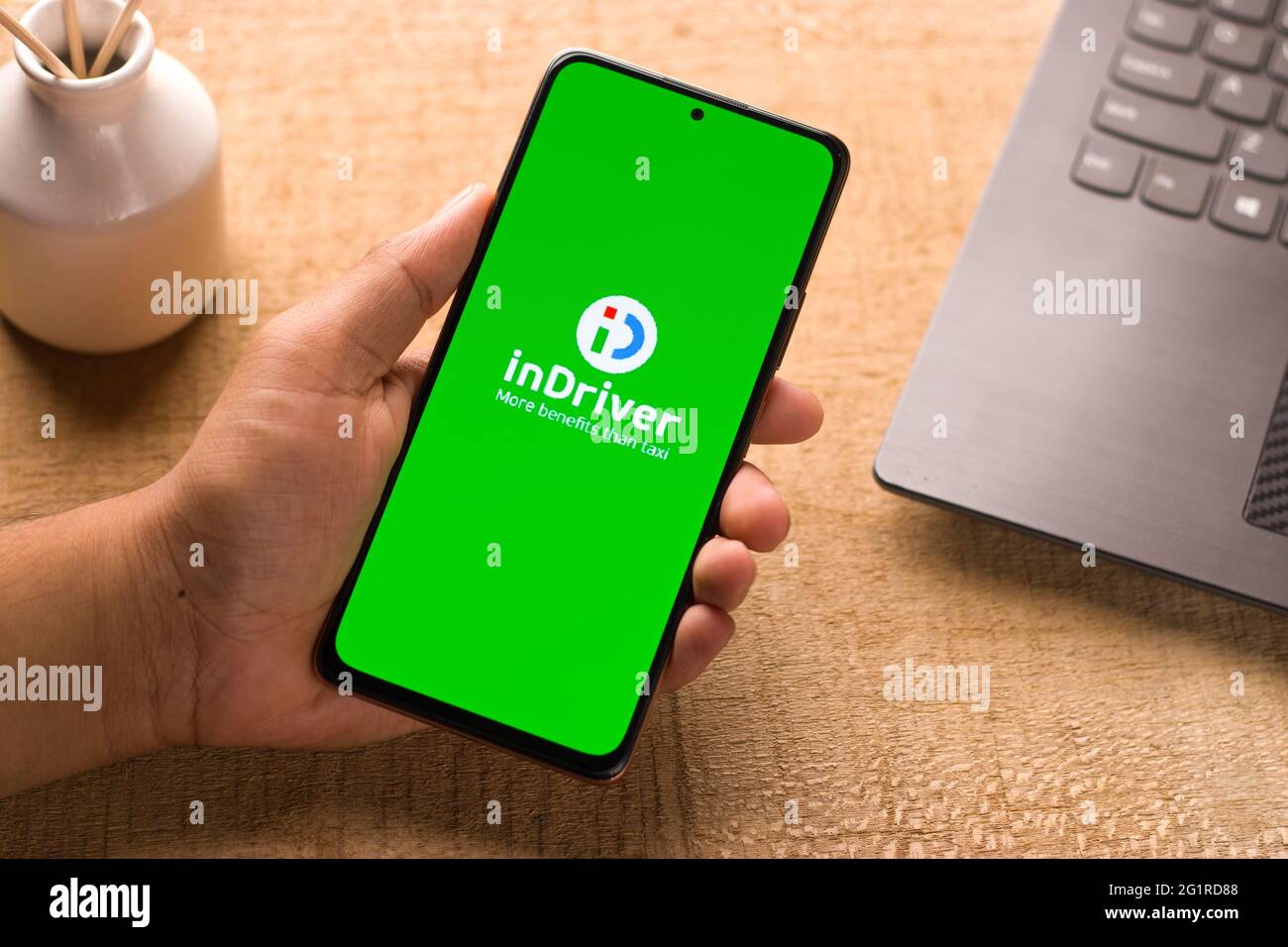 Assam, india - May 29, 2021 : InDriver logo on phone screen stock image ...