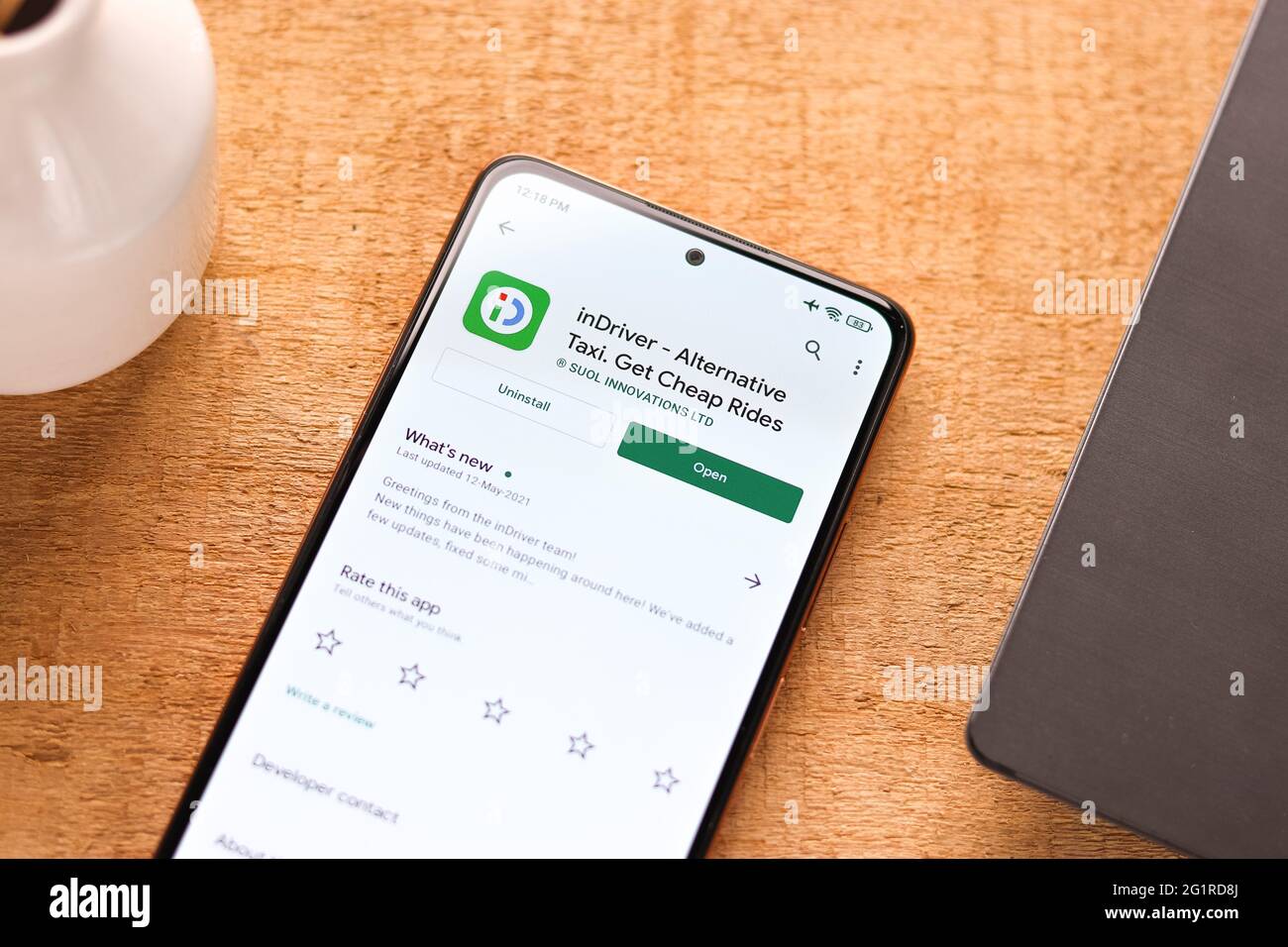 Assam, india - May 29, 2021 : InDriver logo on phone screen stock image ...