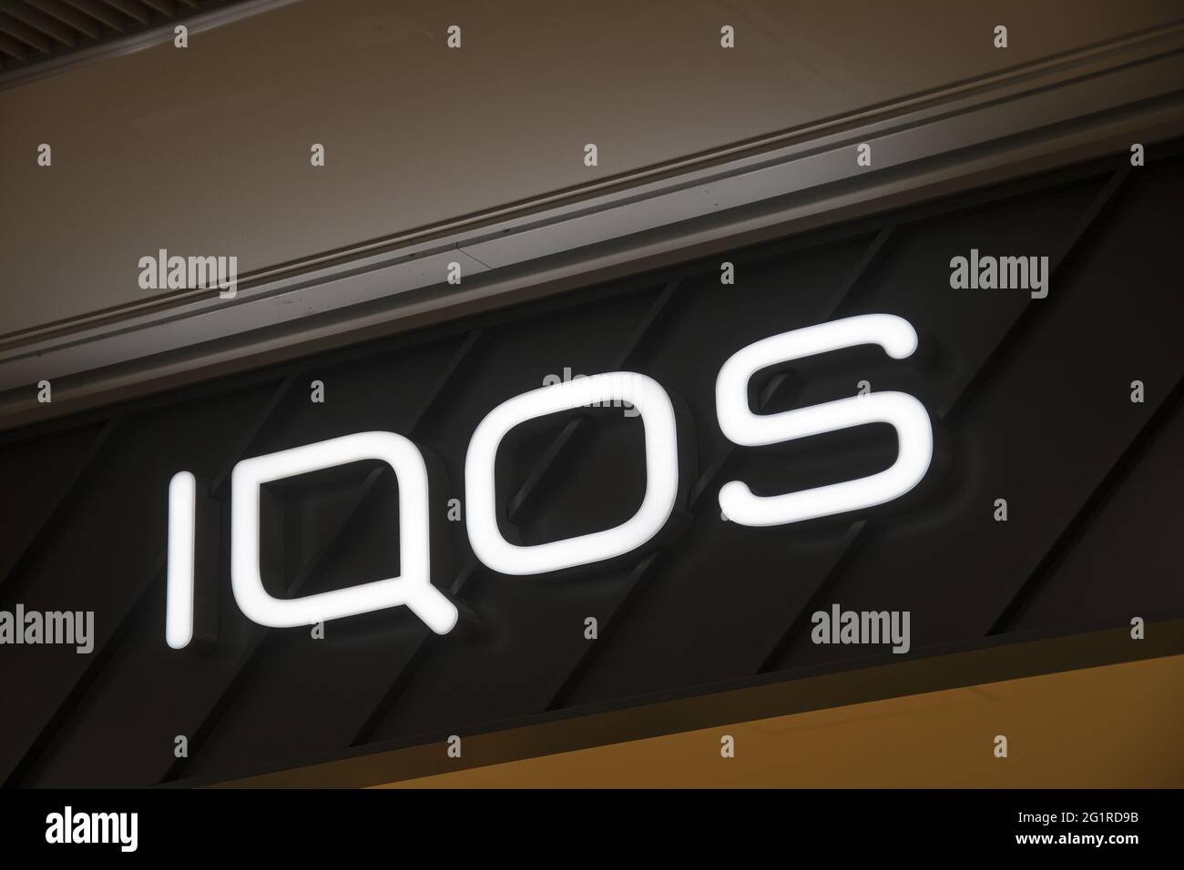 OSAKA, JAPAN - Dec 10, 2019: Osaka, Japan- 03 Dec, 2019: Iqos Sign ...