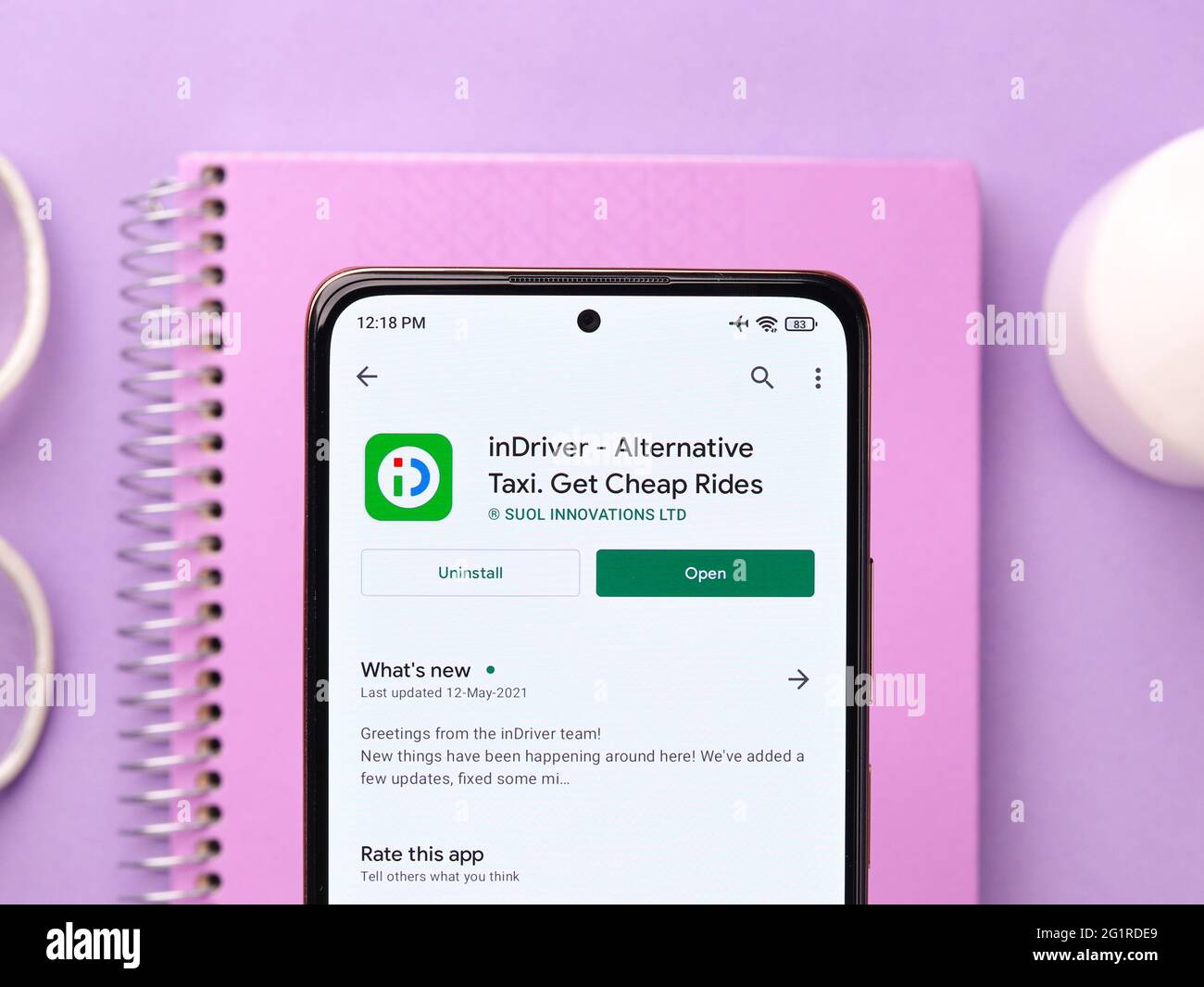 Assam, india - May 29, 2021 : InDriver logo on phone screen stock image ...