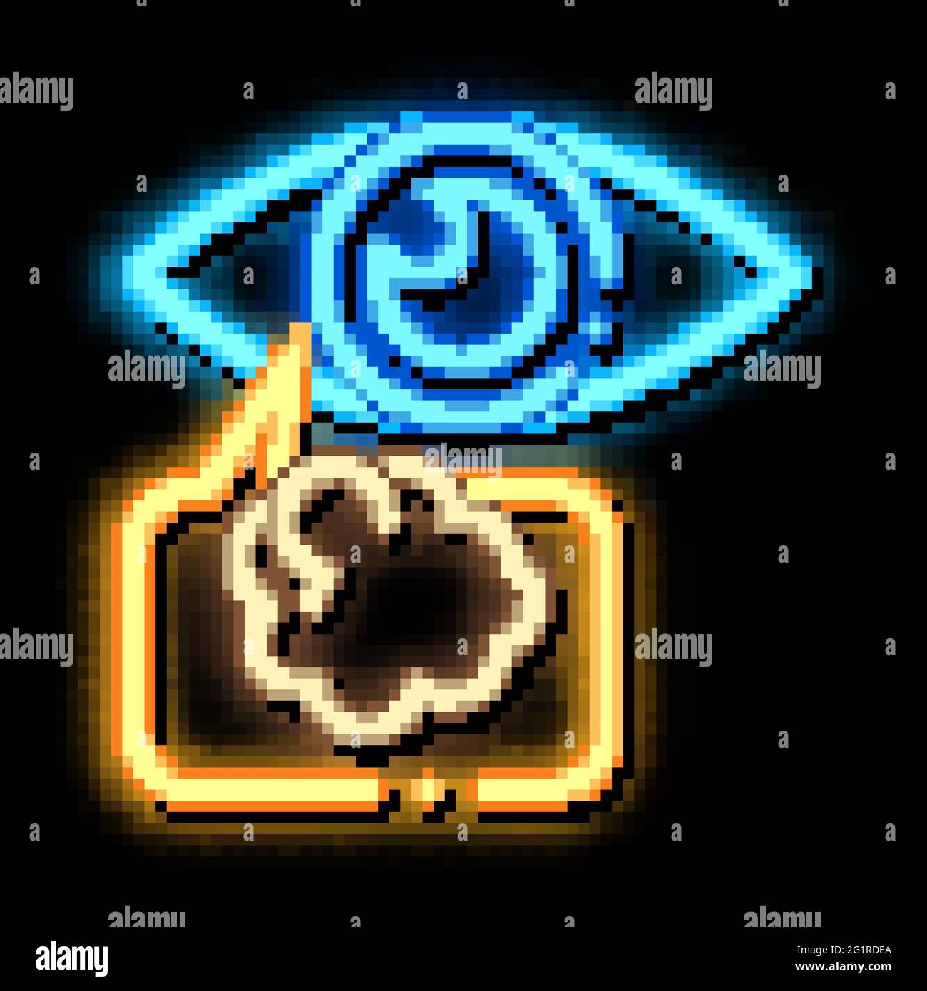 Poor Eyesight neon glow icon illustration Stock Vector Image & Art - Alamy