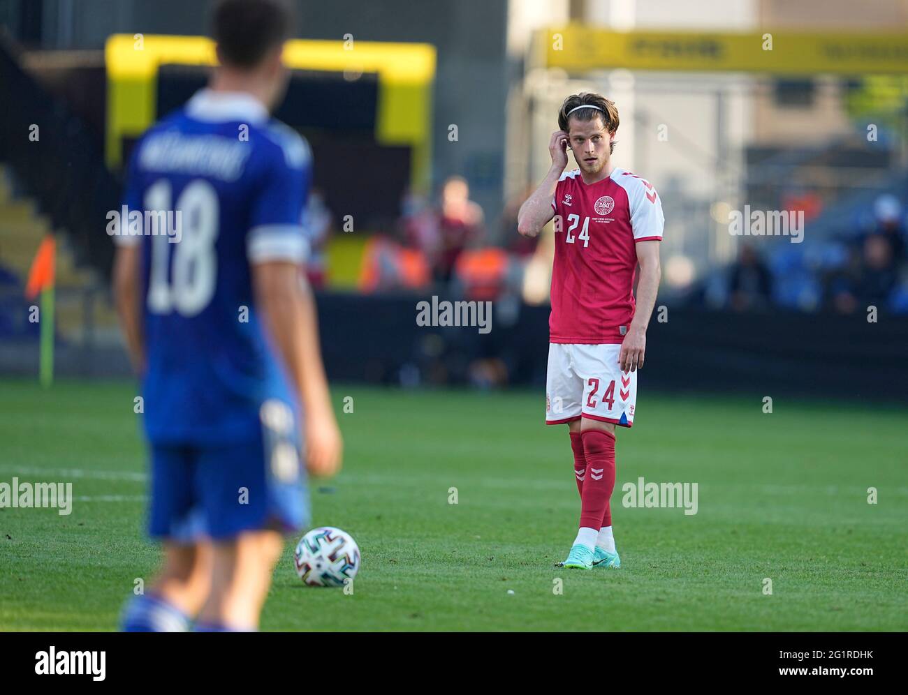 June 6, 2021: Denmarkâ€™s Mathias Jensen during Denmark against Bosnia ...