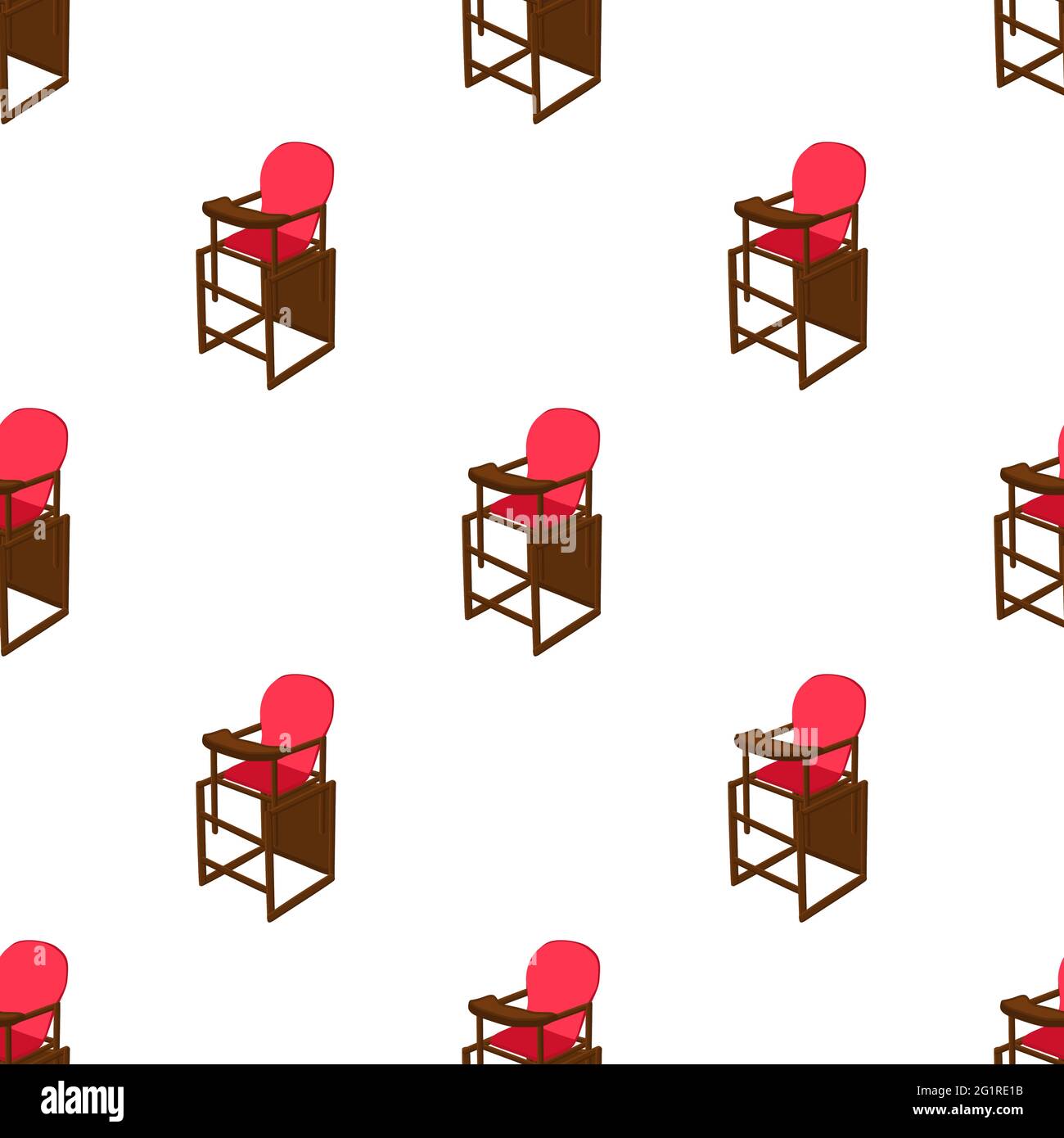 Illustration on theme colorful modern child high chair for baby feeding ...