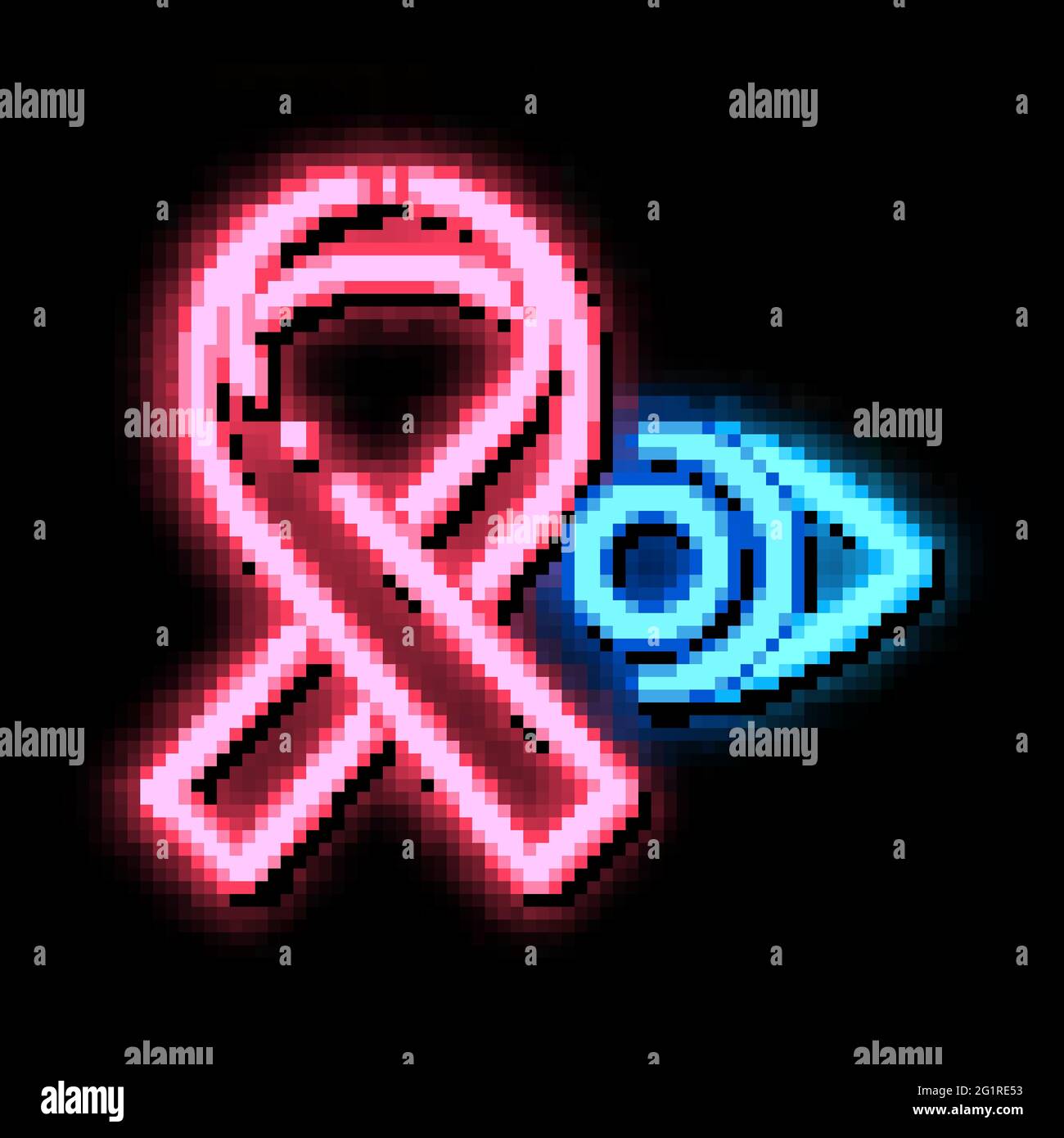 National Glaucoma Awareness neon glow icon illustration Stock Vector ...