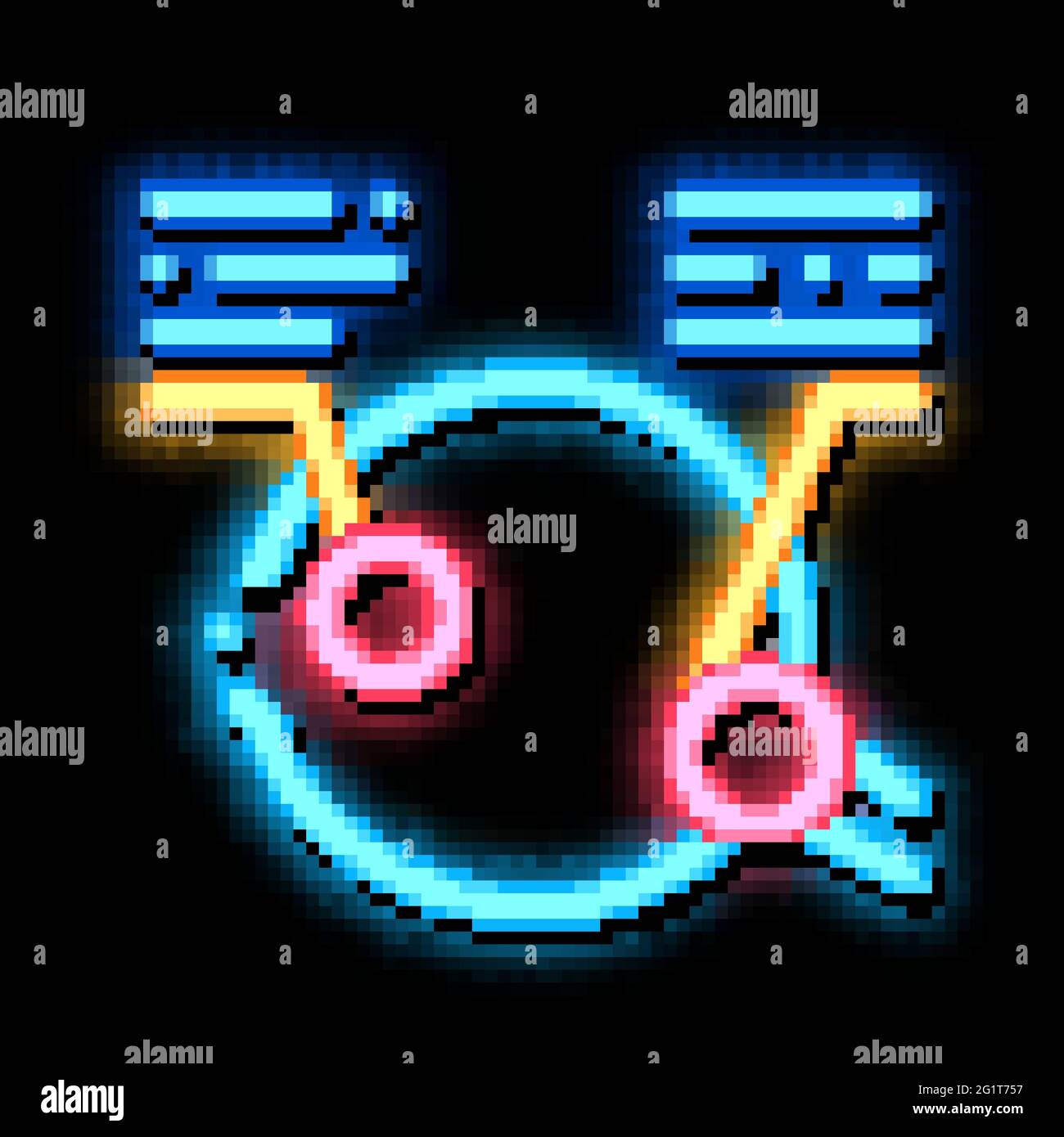 Detailed Analysis of Eyeball neon glow icon illustration Stock Vector ...