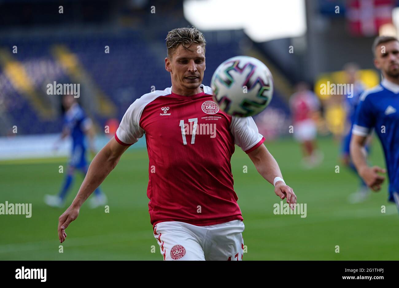 Broendby Stadium, Copenhagen, Denmark. 6th June, 2021. Denmark's Jens ...