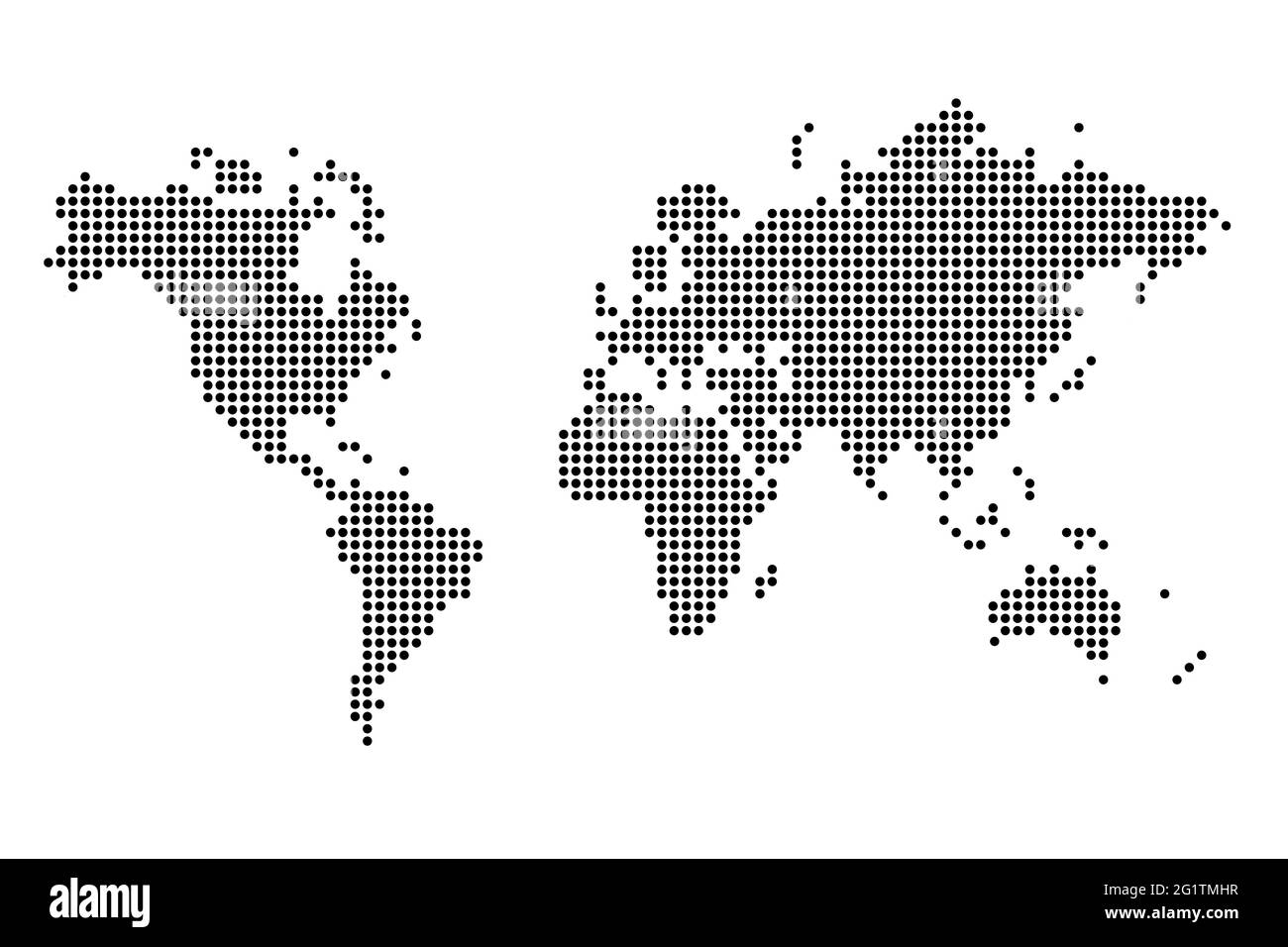 World map vector. Simple dot style world map - dotted technology style ...