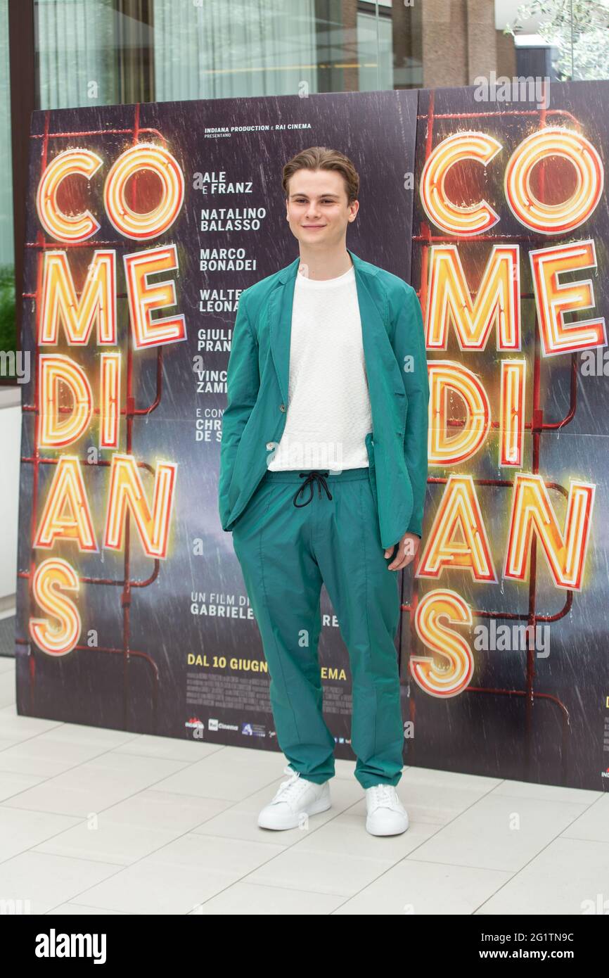 Italian actor Giulio Pranno during photocall of Italian film "Comedians ...