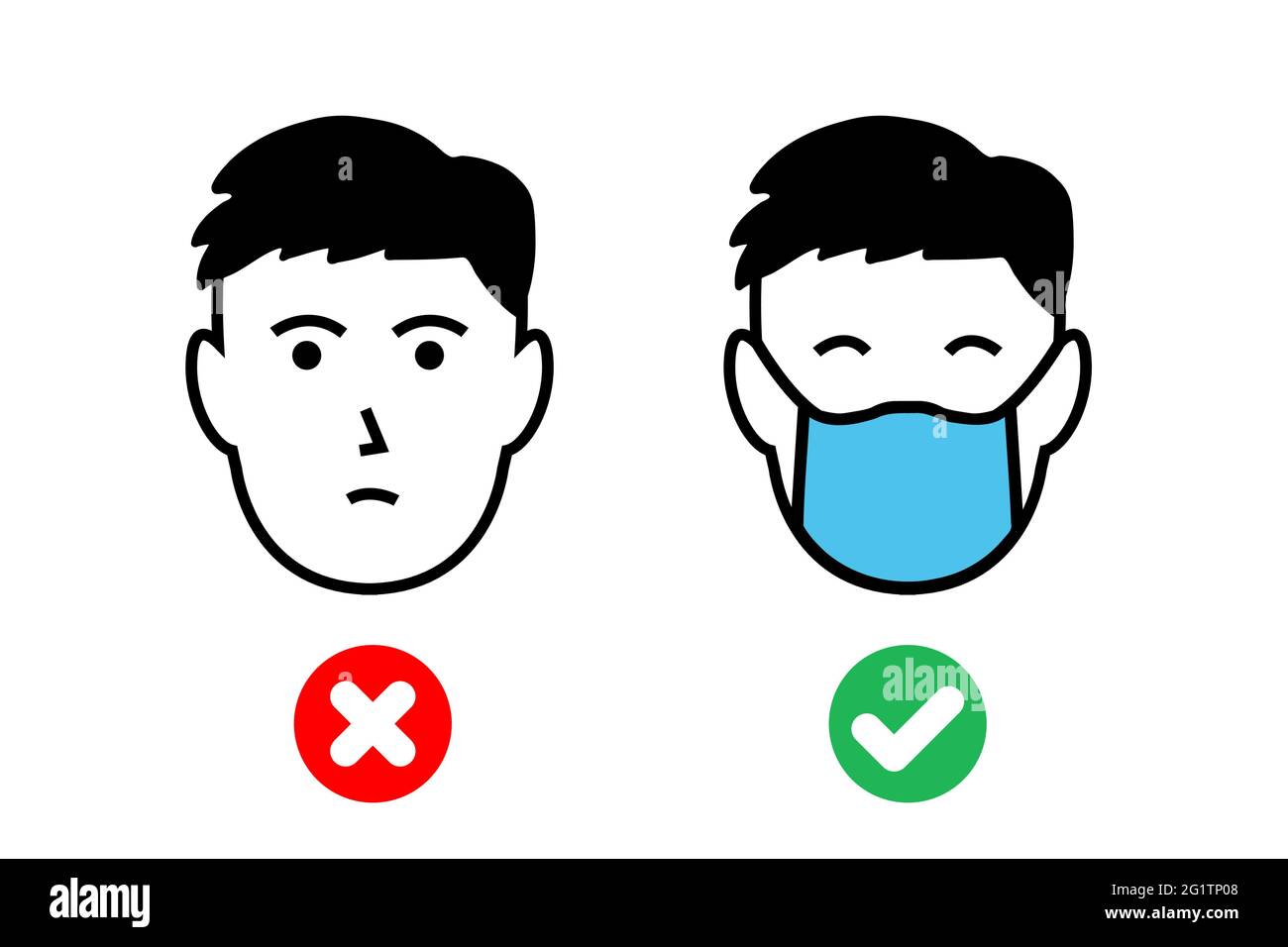 Mandatory mask zone Stock Vector Images - Alamy