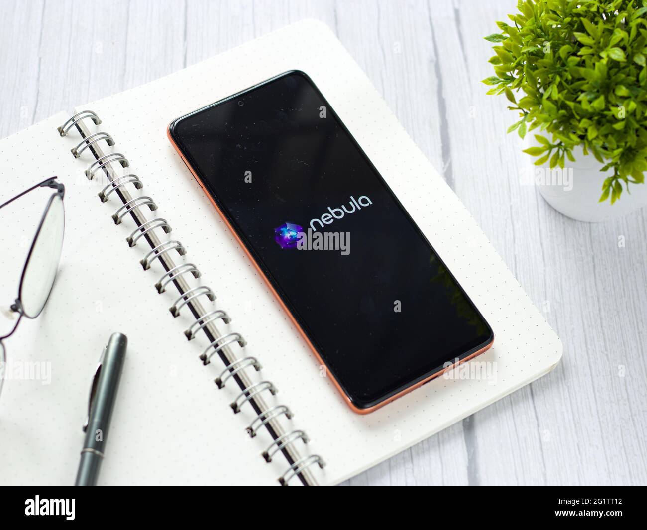 Nebula logo hi-res stock photography and images - Alamy