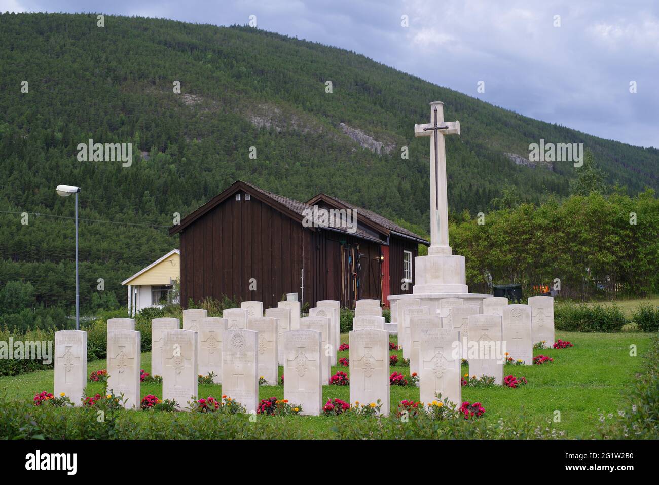 Green Howards British Army war graves at Sel, Otta, Norway Stock Photo ...