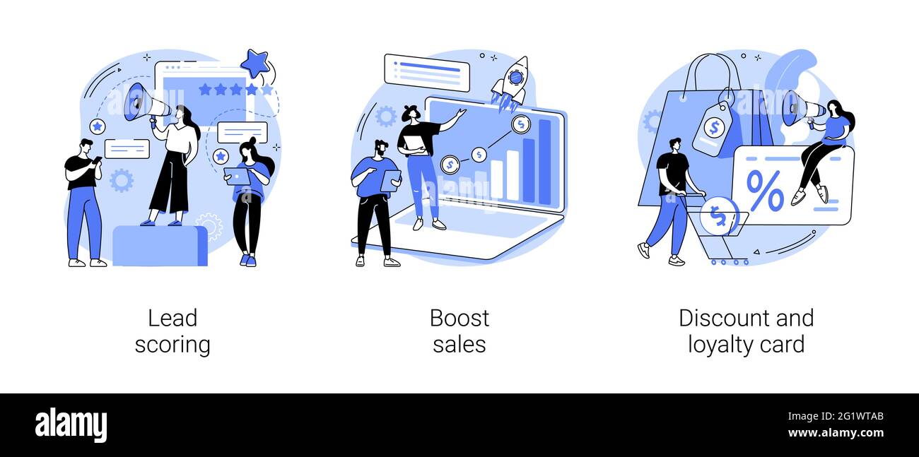 Customer engagement abstract concept vector illustrations Stock Vector ...