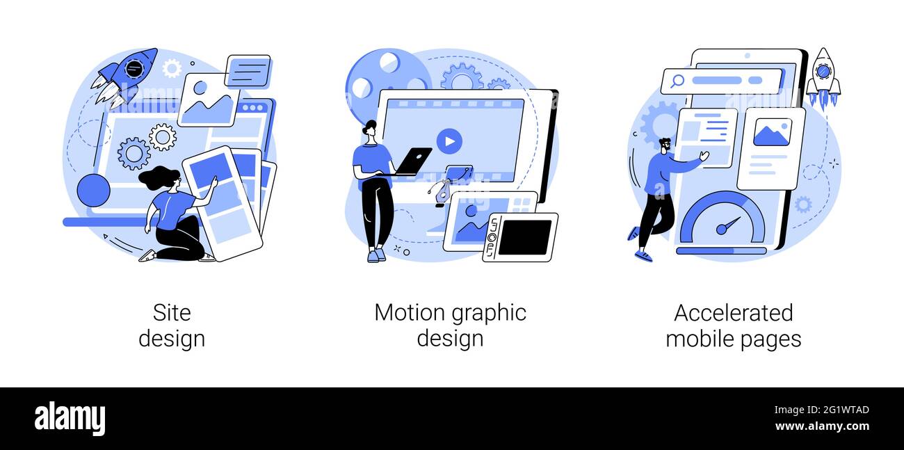 Web development company abstract concept vector illustrations Stock ...