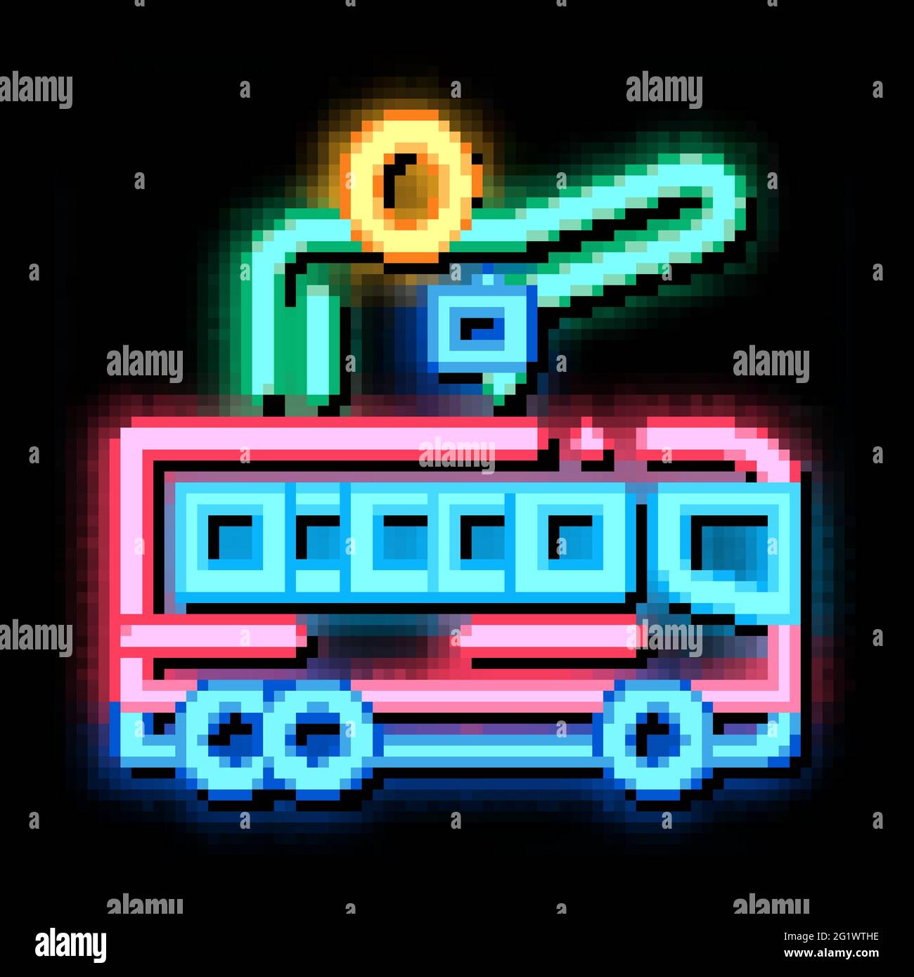Bus Guide neon glow icon illustration Stock Vector Image & Art - Alamy