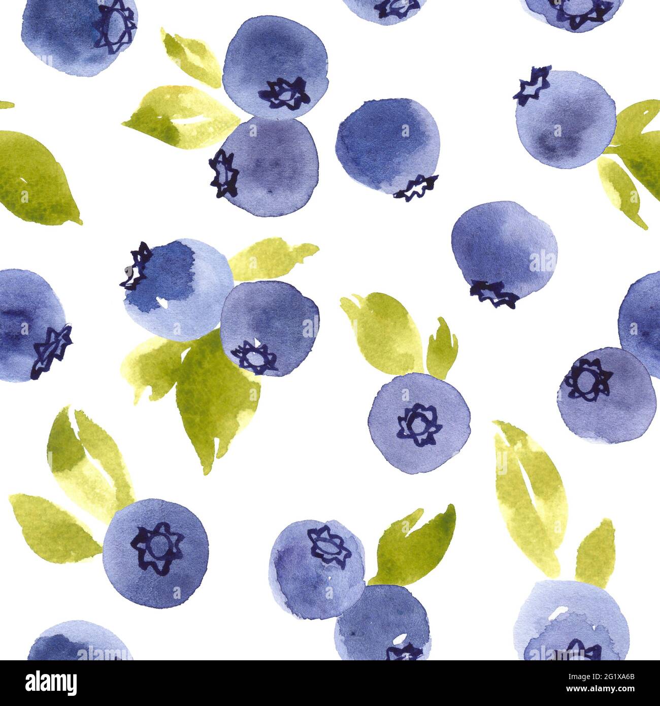 Watercolor blueberries hi-res stock photography and images - Alamy