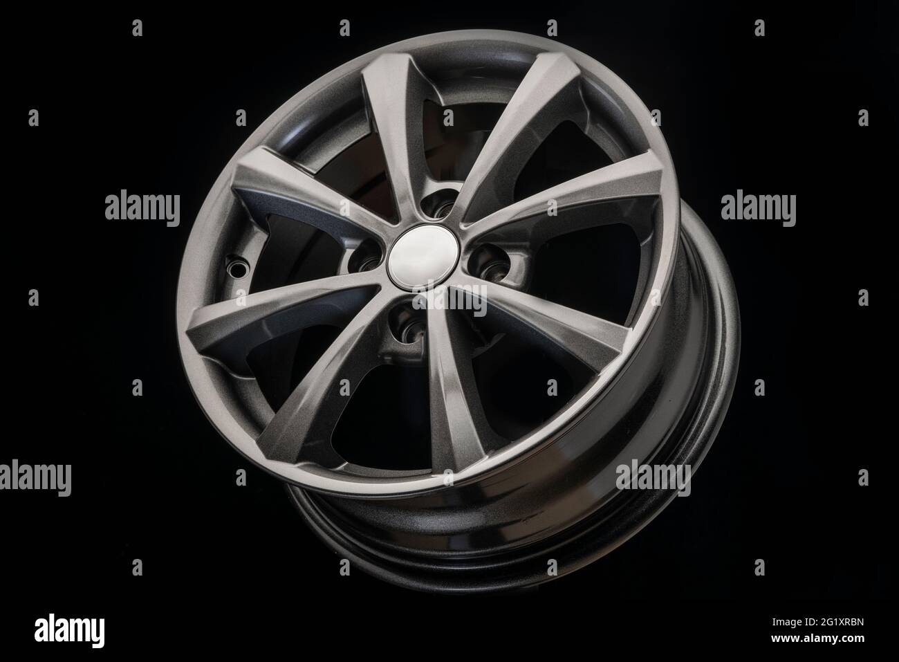 the new alloy wheel is grey on a black background. auto parts and ...
