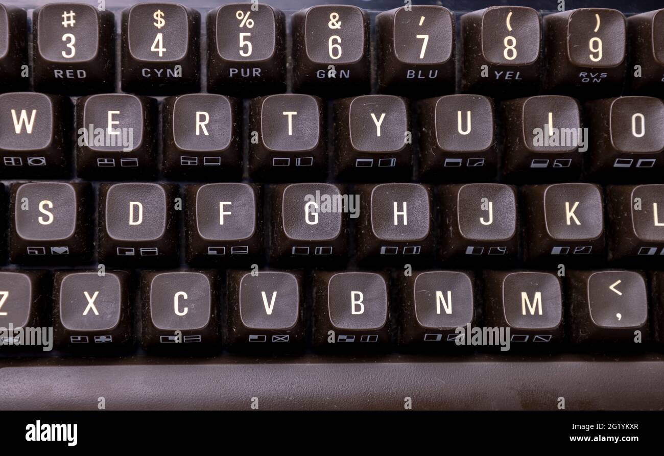 Old computer keyboard top view hi-res stock photography and images - Alamy