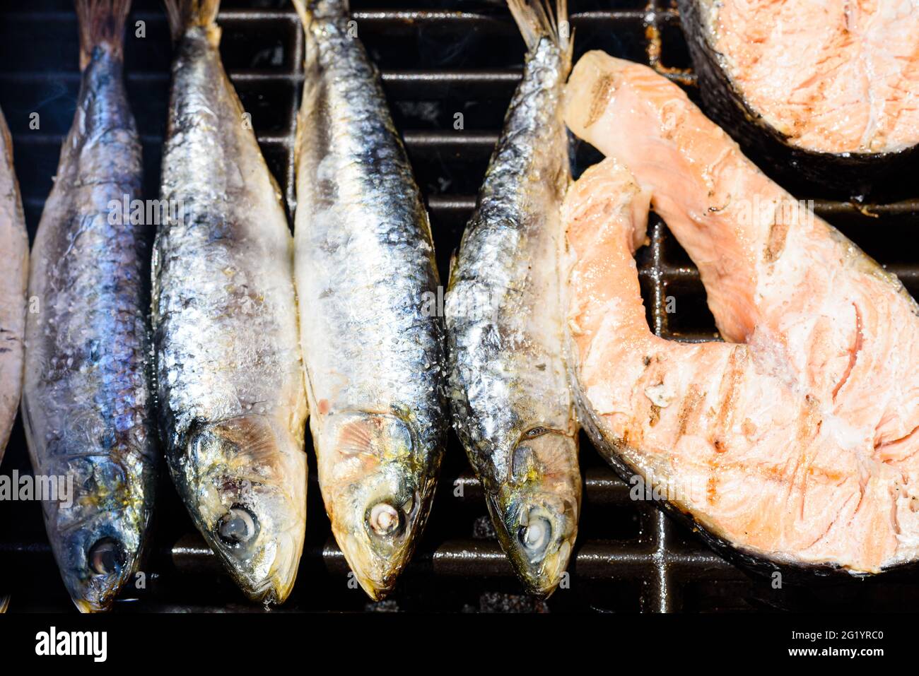 Healthy omega-3 proteins and fats from sardines and barbecued salmon ...