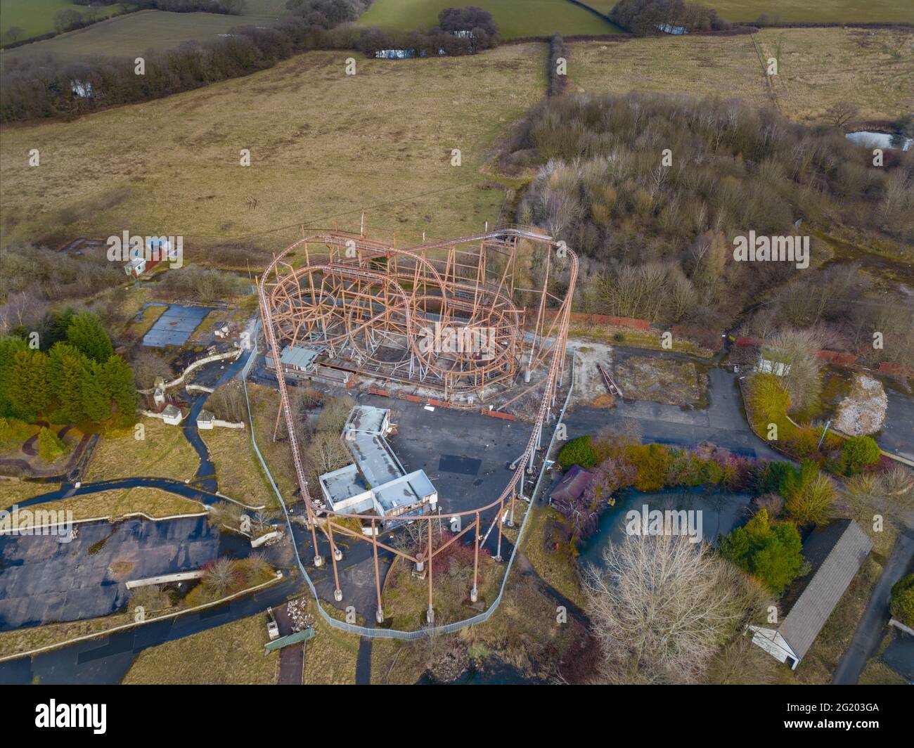 Knightmare rollercoaster hi-res stock photography and images - Alamy