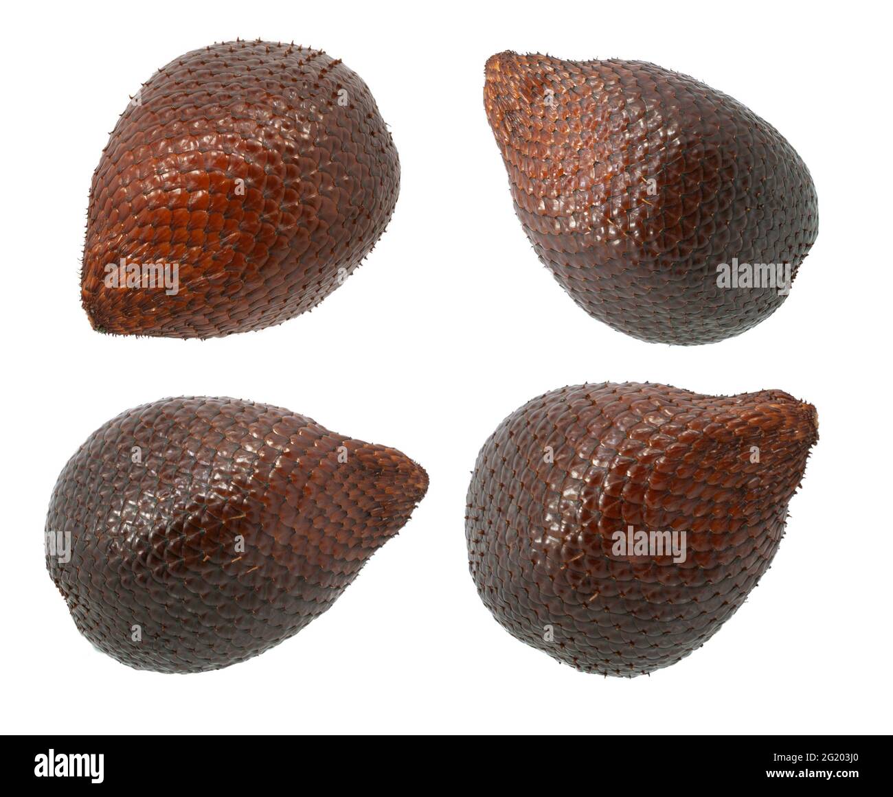 Snack skin fruit or Salak fruit isolated on white background Stock ...