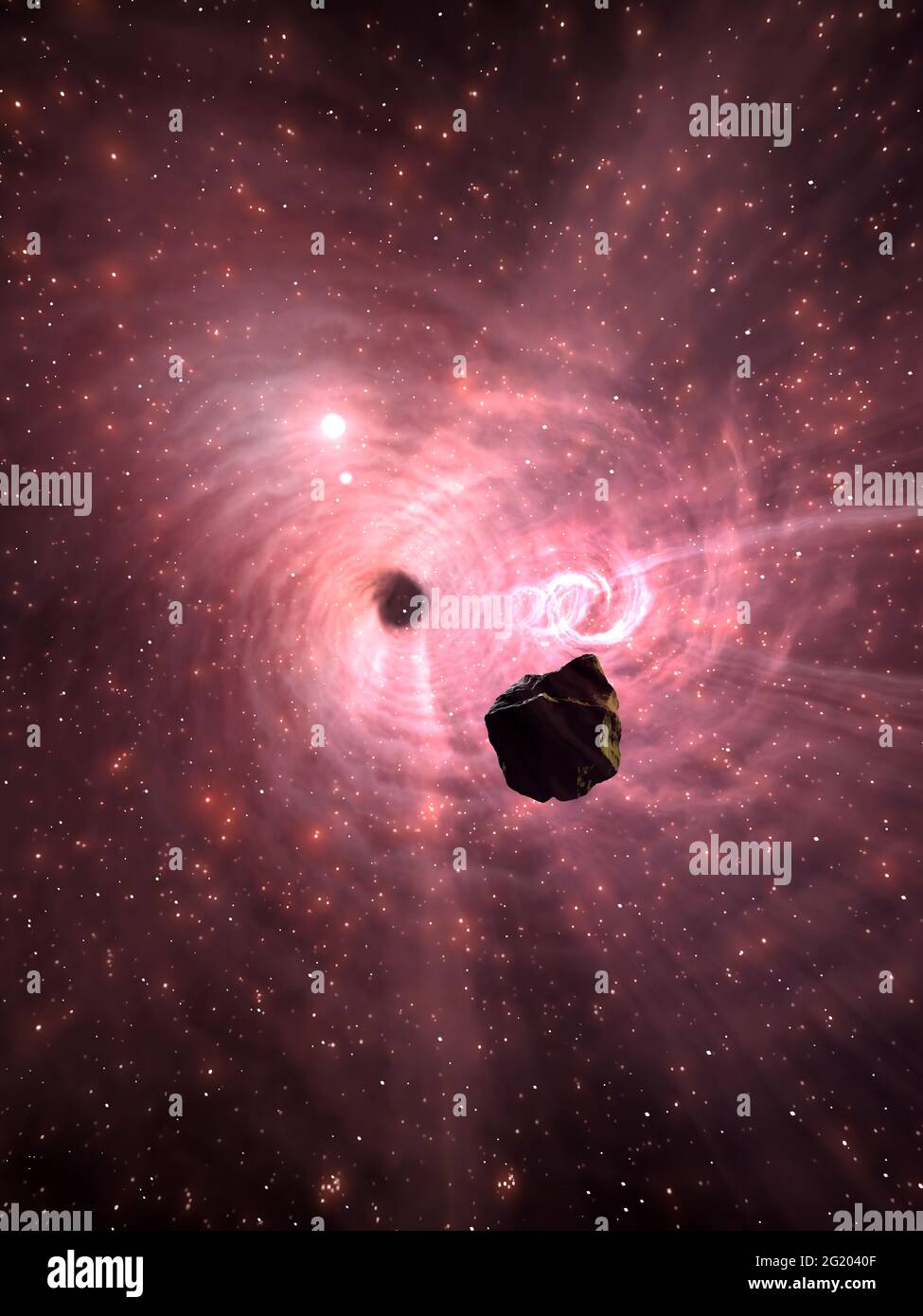 Artistic 3D illustration of a cosmic scene Stock Photo - Alamy
