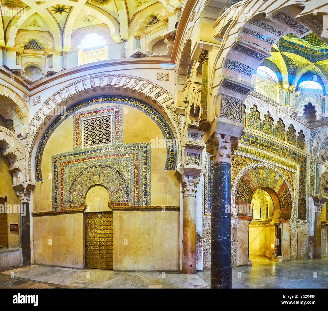 CORDOBA, SPAIN - SEP 30, 2019: The maqsura (caliph's or emir's praying ...