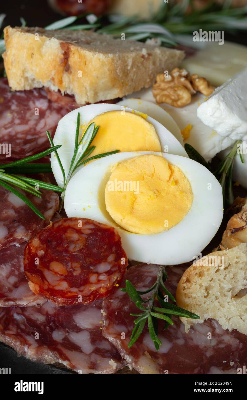 typical Neapolitan dish of the Easter period with cold cuts, ricotta ...