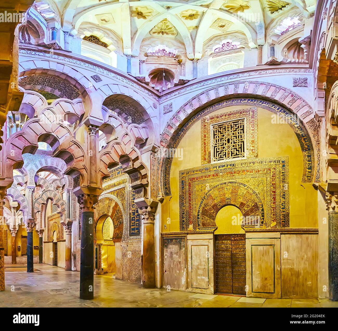 CORDOBA, SPAIN - SEP 30, 2019: The alfiz (blind arcade), multifoil ...