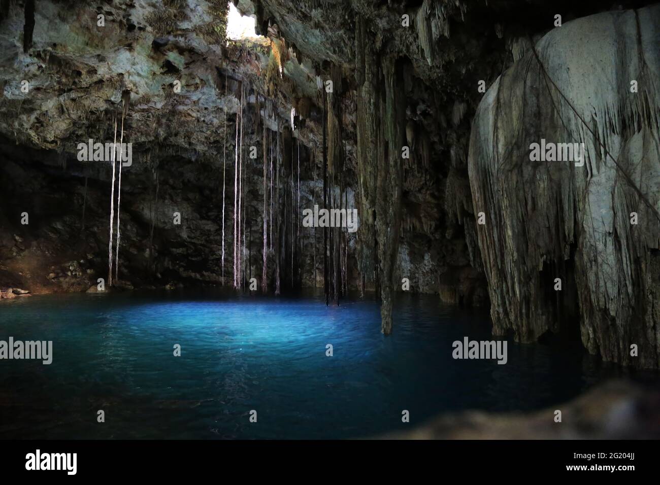 The characteristic cenotes of the Mexican peninsula of Yucatan Stock ...
