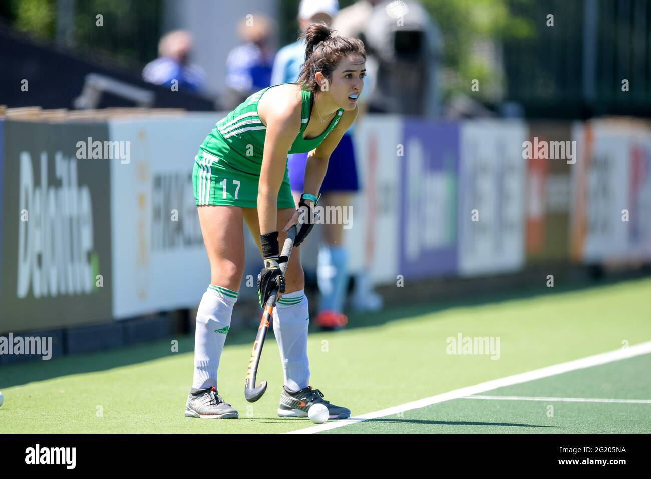 AMSTELVEEN, NETHERLANDS - JUNE 7: Hannah McLoughlin of Ireland during ...