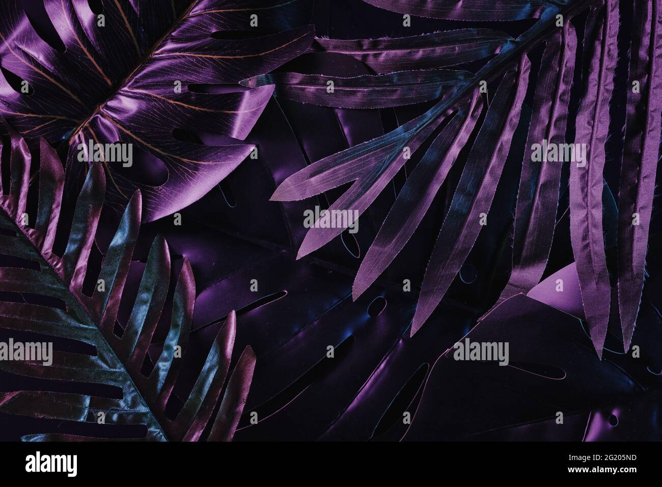 Surreal Hawaii Style Disco Invitation. Jungle trending neon background ...