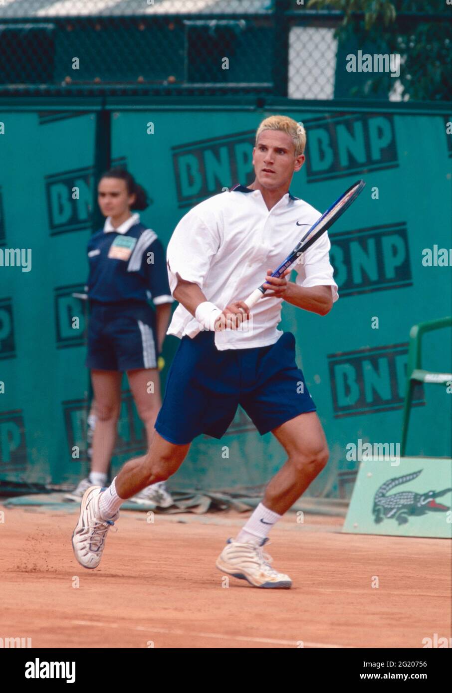 Italian tennis player Federico Luzzi, Roland Garros, France 1997 Stock ...