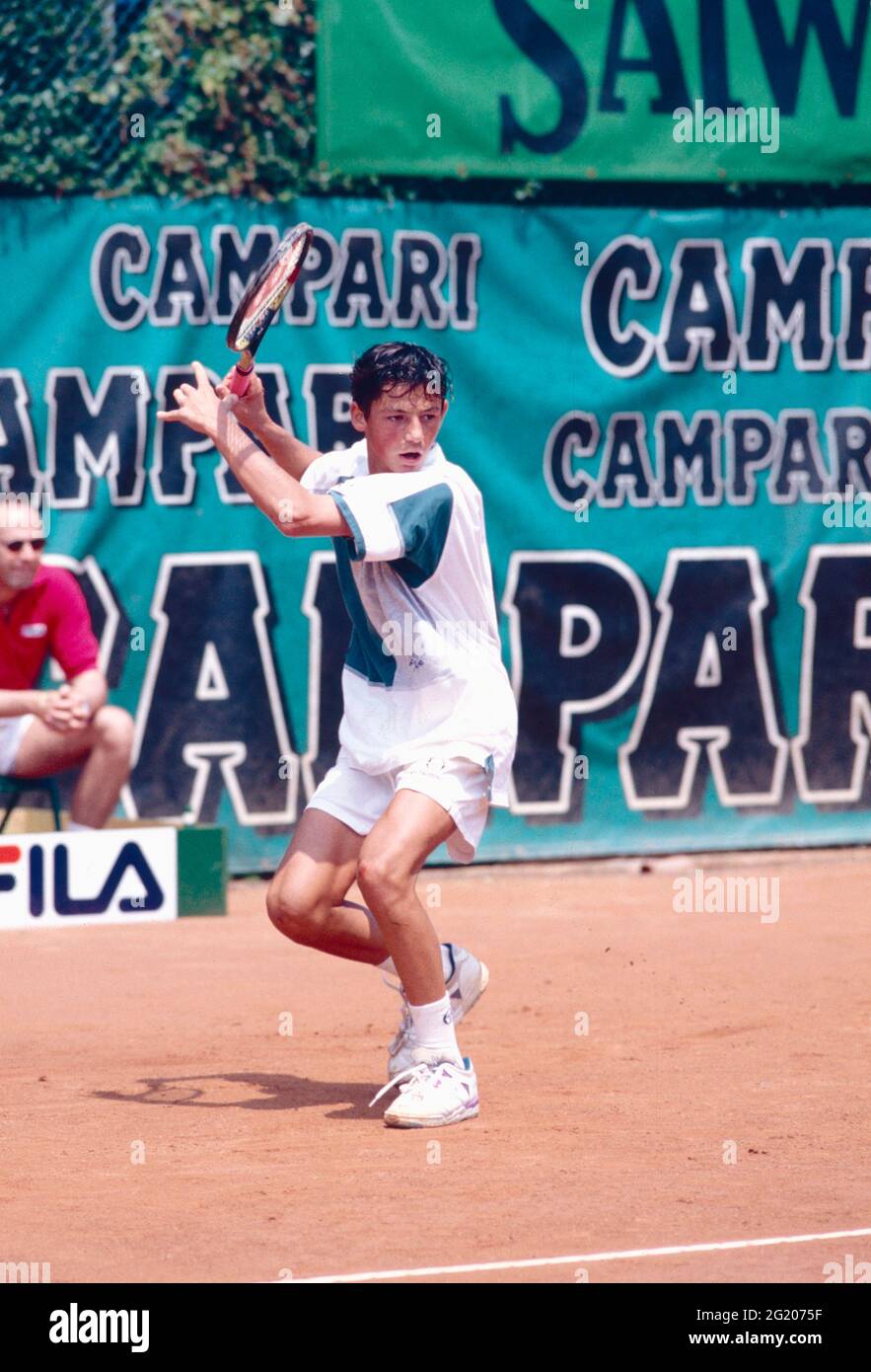 Italian tennis player Federico Luzzi, Avvenire, Milan 1995 Stock Photo ...
