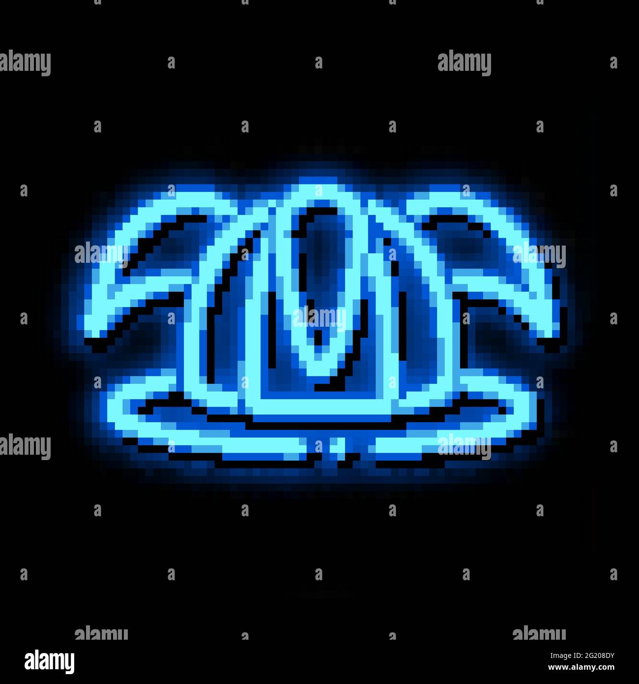 Football Fan Hat neon glow icon illustration Stock Vector Image & Art ...