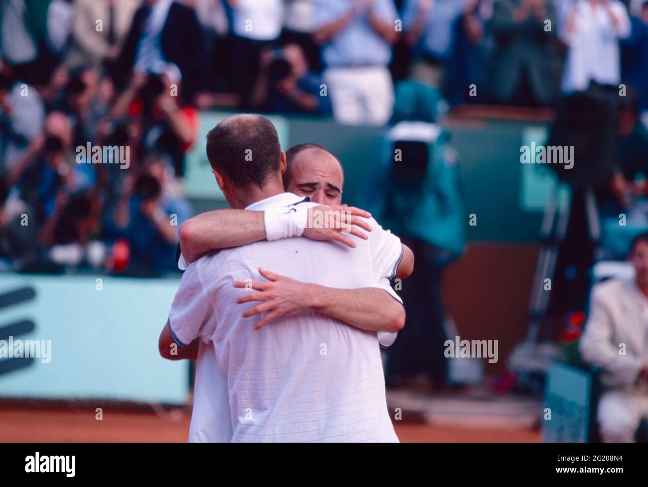 American tennis player Andre Agassi, Roland Garros, France 1999 Stock ...