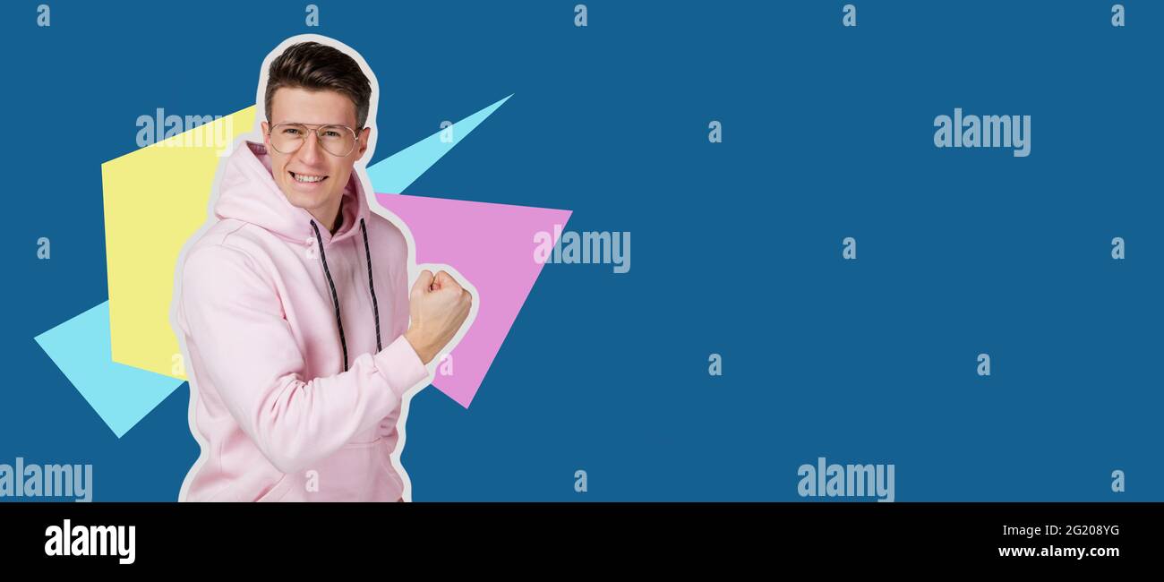 I won. Winning success happy man celebrating being a winner. Dynamic ...