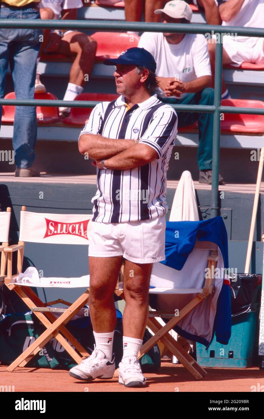 Italian former tennis player and national coach Paolo Bertolucci, 1990s ...
