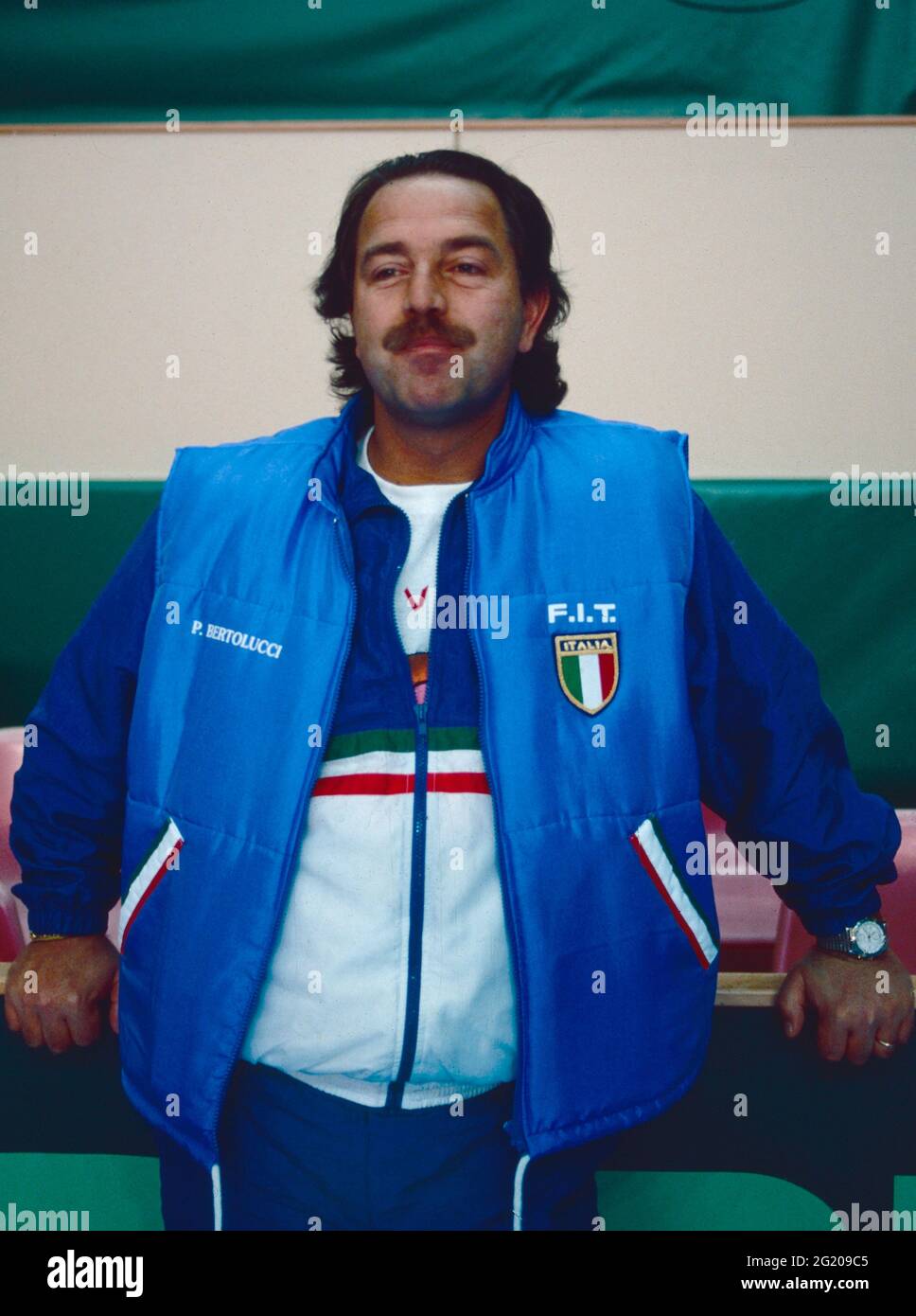 Italian former tennis player and national coach Paolo Bertolucci, 1990s ...