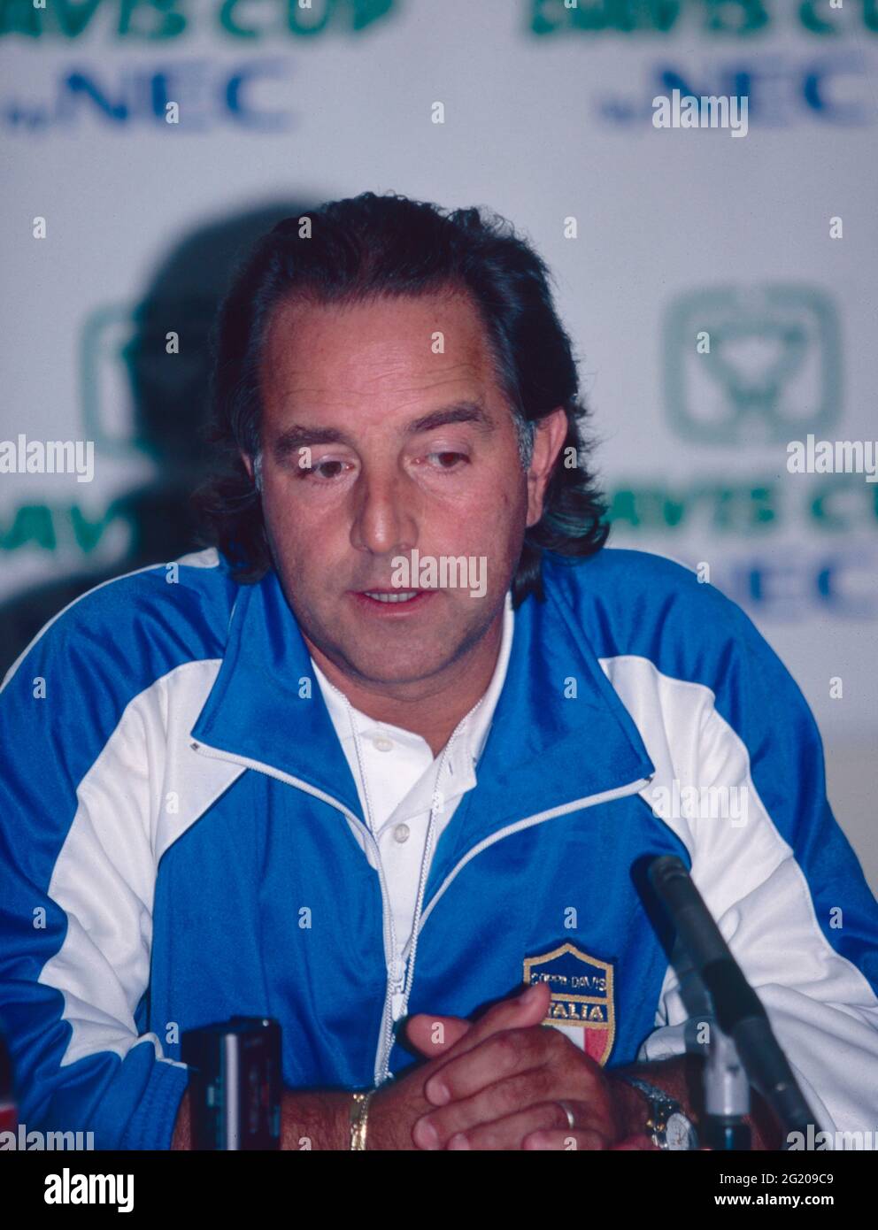 Italian former tennis player and national coach Paolo Bertolucci, 1990s ...