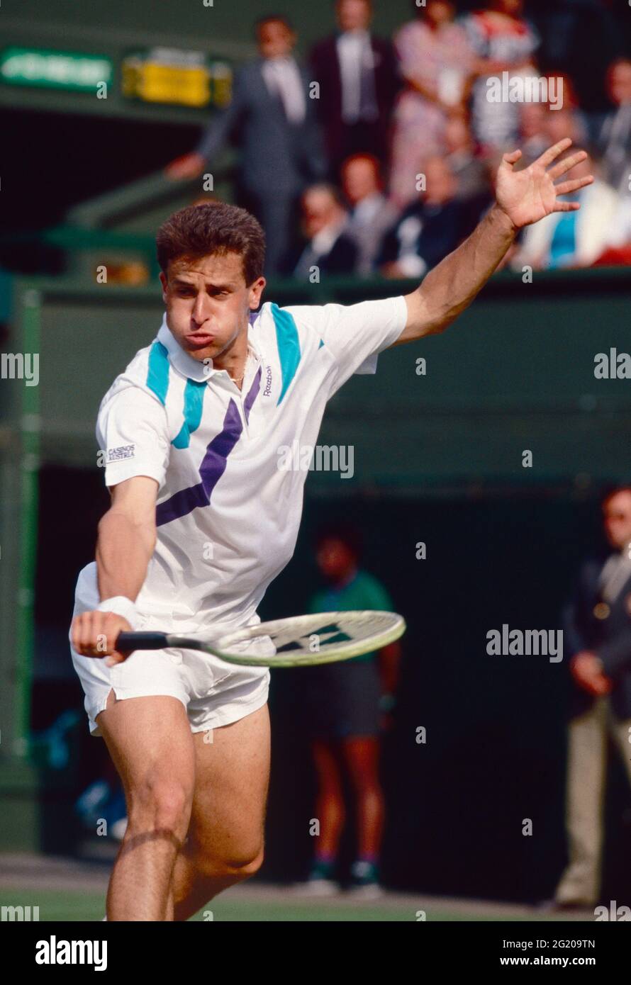 Austrian tennis player Alex Antonitsch, Wimbledon, UK 1990 Stock Photo ...