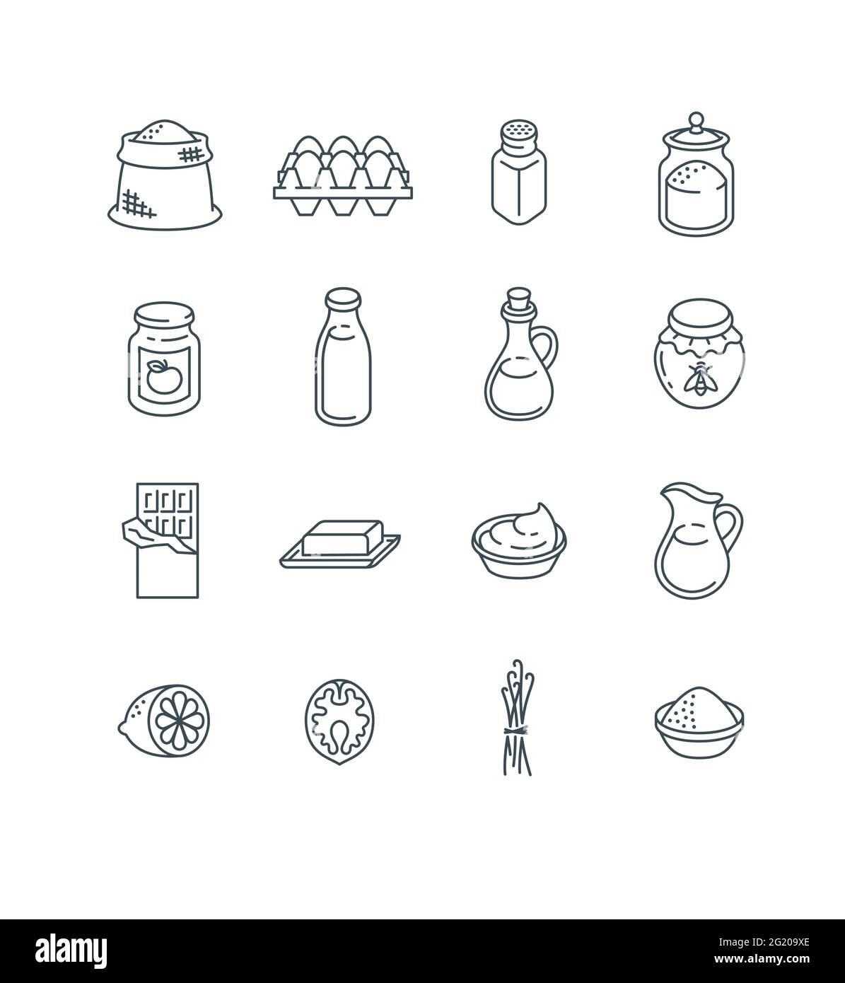 Ingredients for baking at home. Raw products for preparing homemade ...