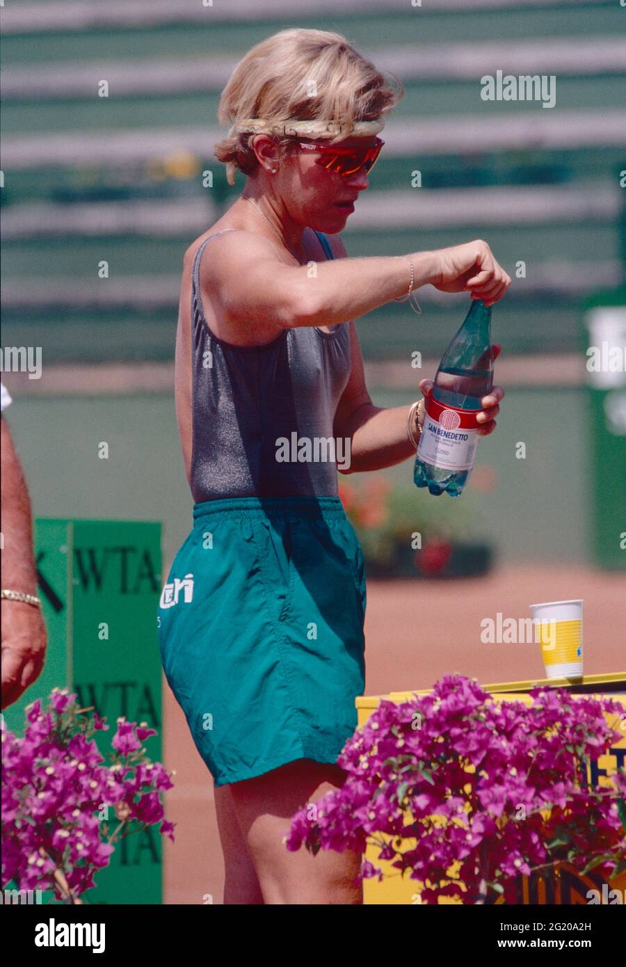 American tennis player Sandy Collins, Baccara, Rome, Italy 1992 Stock ...