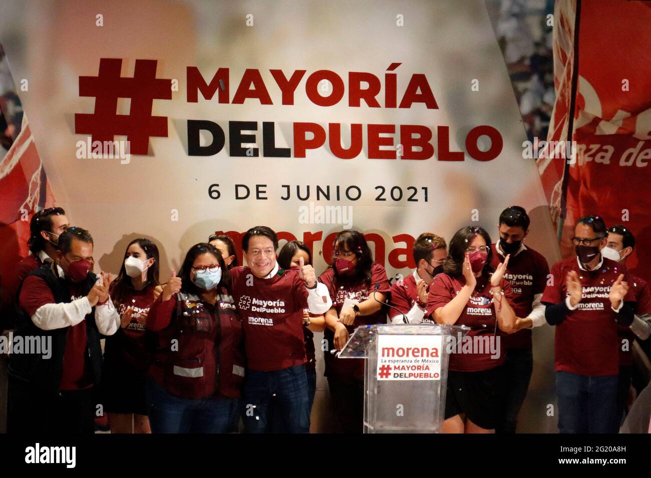 The president of the National Regeneration Movement party of Mexico ...