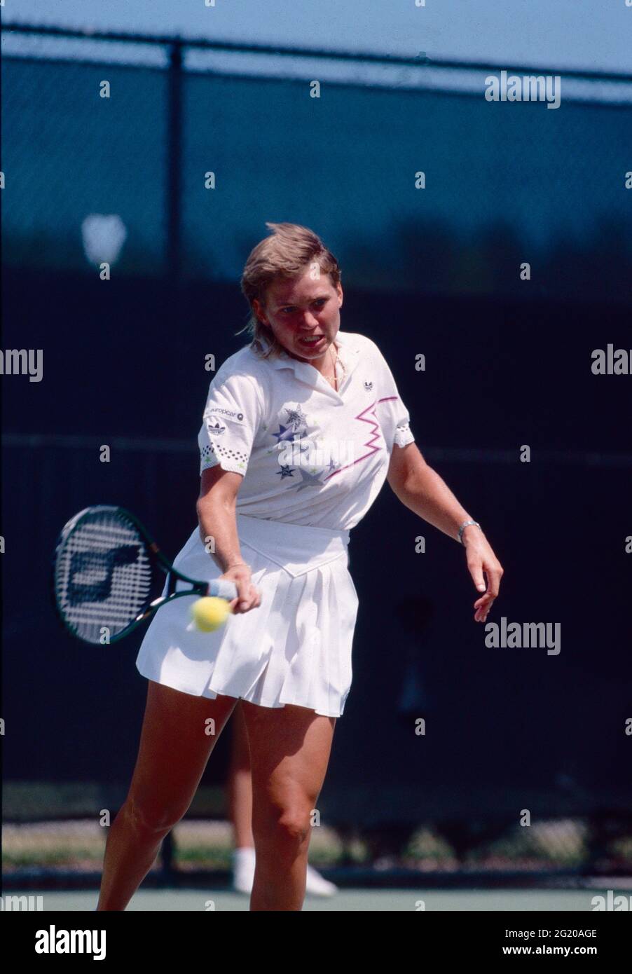 German tennis player Eva Pfaff, Porsche Prix, Stuttgard Germany 1988 ...