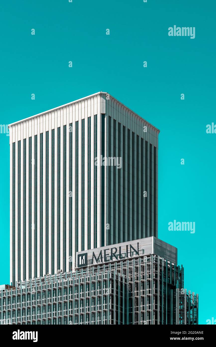 Madrid, Spain - 30 August 2020: Modern Office Buildings in AZCA ...