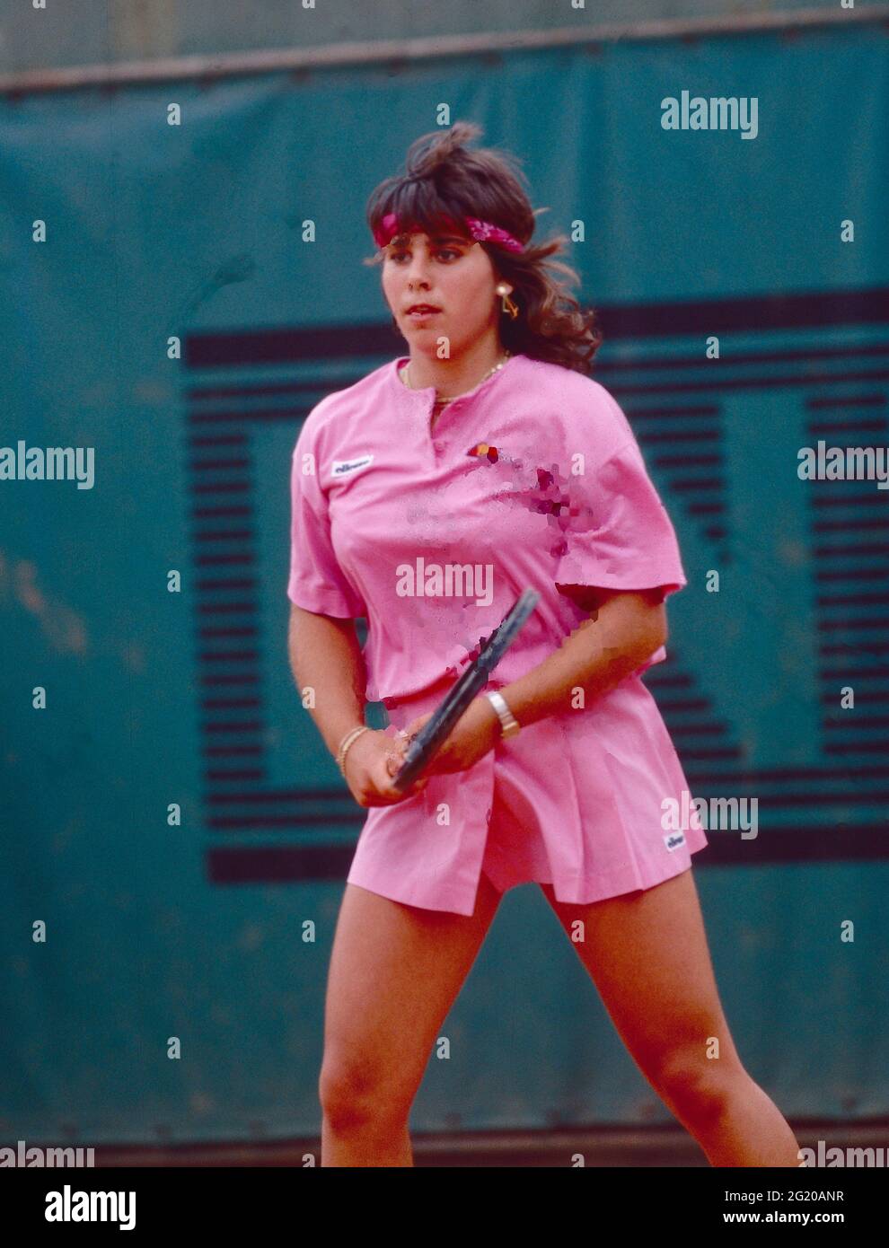 Swiss tennis player Cathy Caverzasio, Roland Garros, France 1989 Stock ...