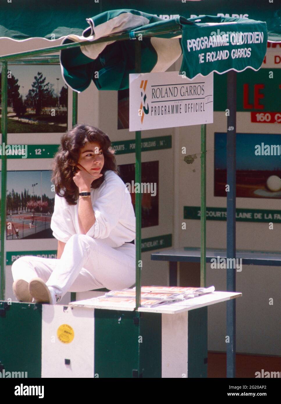 Swiss tennis player Cathy Caverzasio, Roland Garros, France 1989 Stock ...