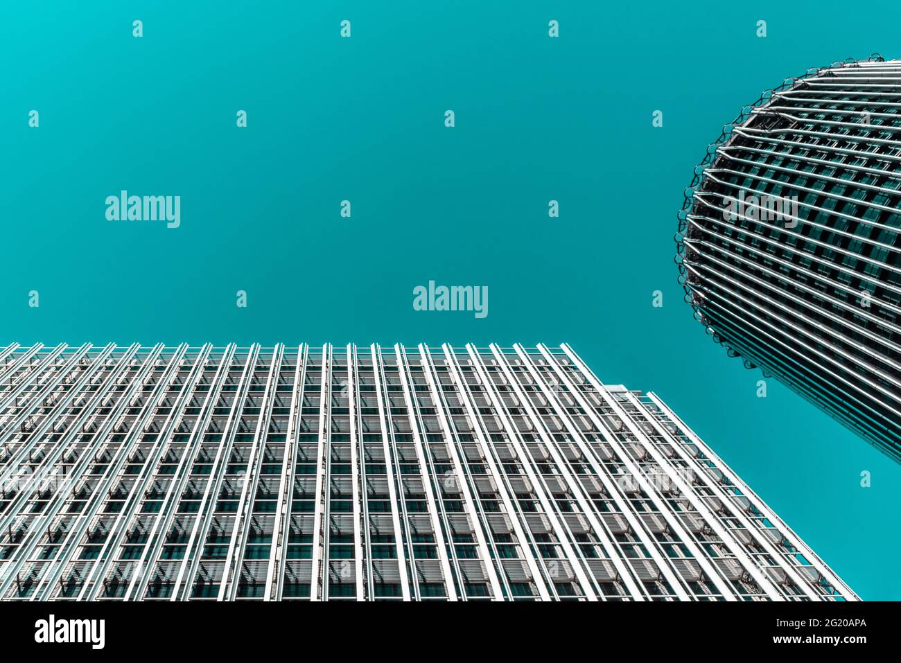 Madrid, Spain - 30 August 2020: Modern Office Buildings in AZCA ...