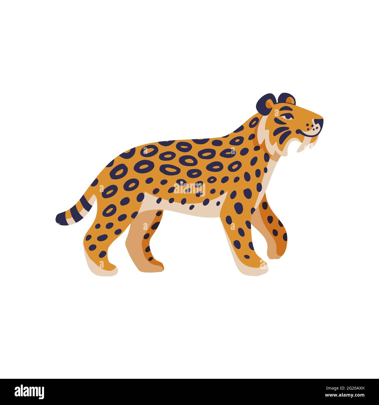 Extinct animals. Saber-tooth cat. Prehistoric extinct American tiger ...