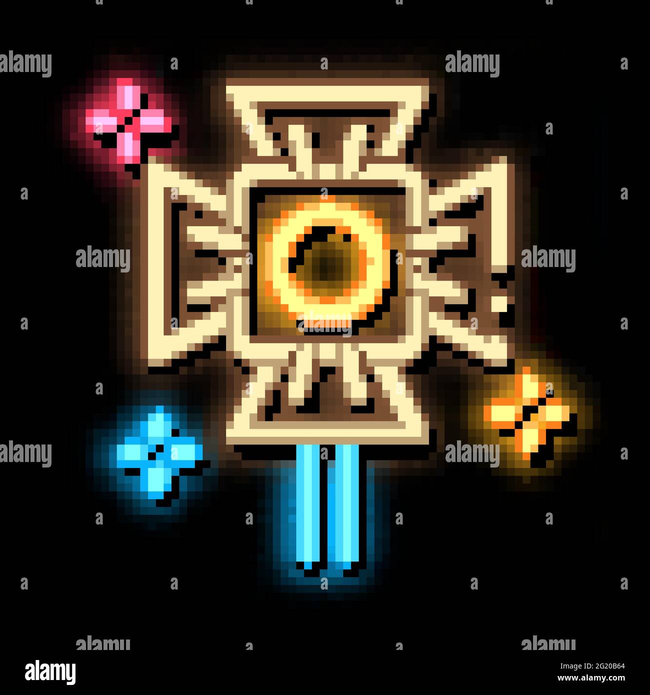 Spotlight glowing neon sign Stock Vector Images - Alamy